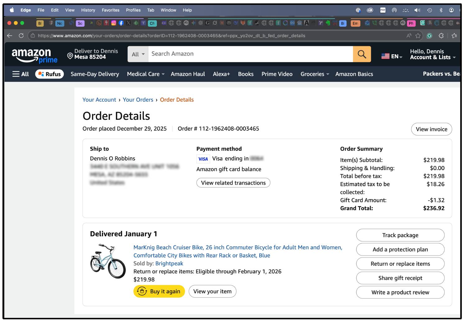 Amazon Order – The Righteous Cause